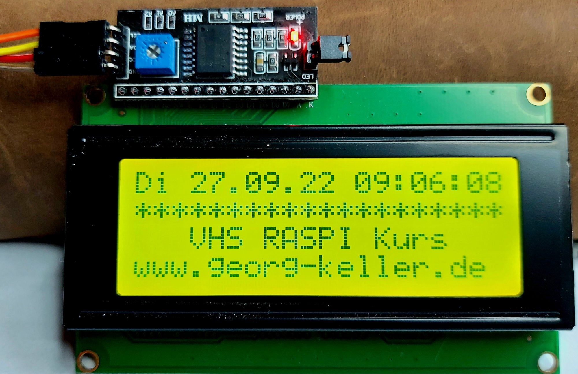 LCD2004A am Raspberry Pi mit Node-RED - Georg Keller